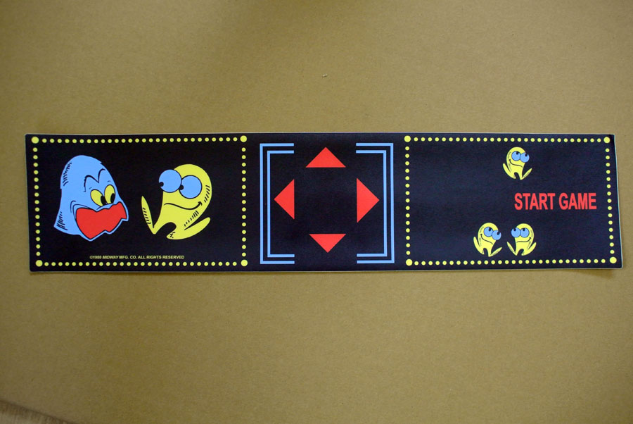 Midway Pac-Man Control Panel Overlay CPO - Arcade Art Shop