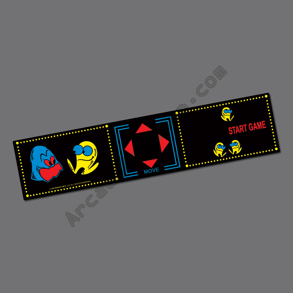 Midway Pac-Man Control Panel Overlay CPO pacman – Arcade Art Shop