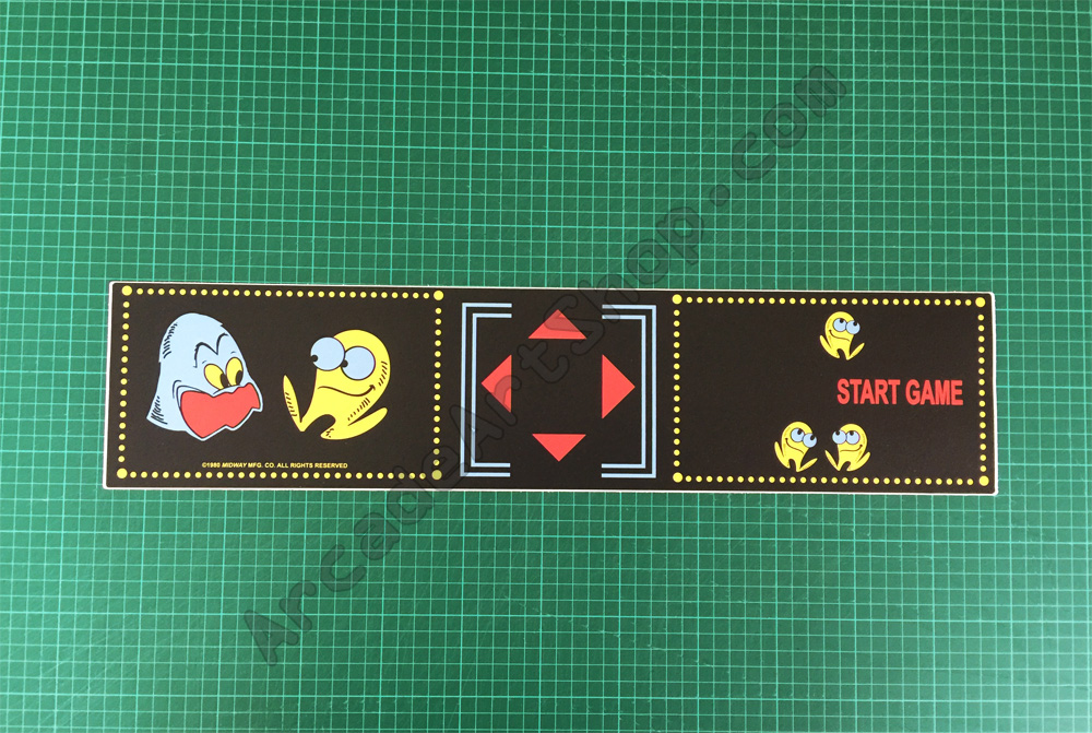 Midway Pac-Man Control Panel Overlay CPO pacman – Arcade Art Shop