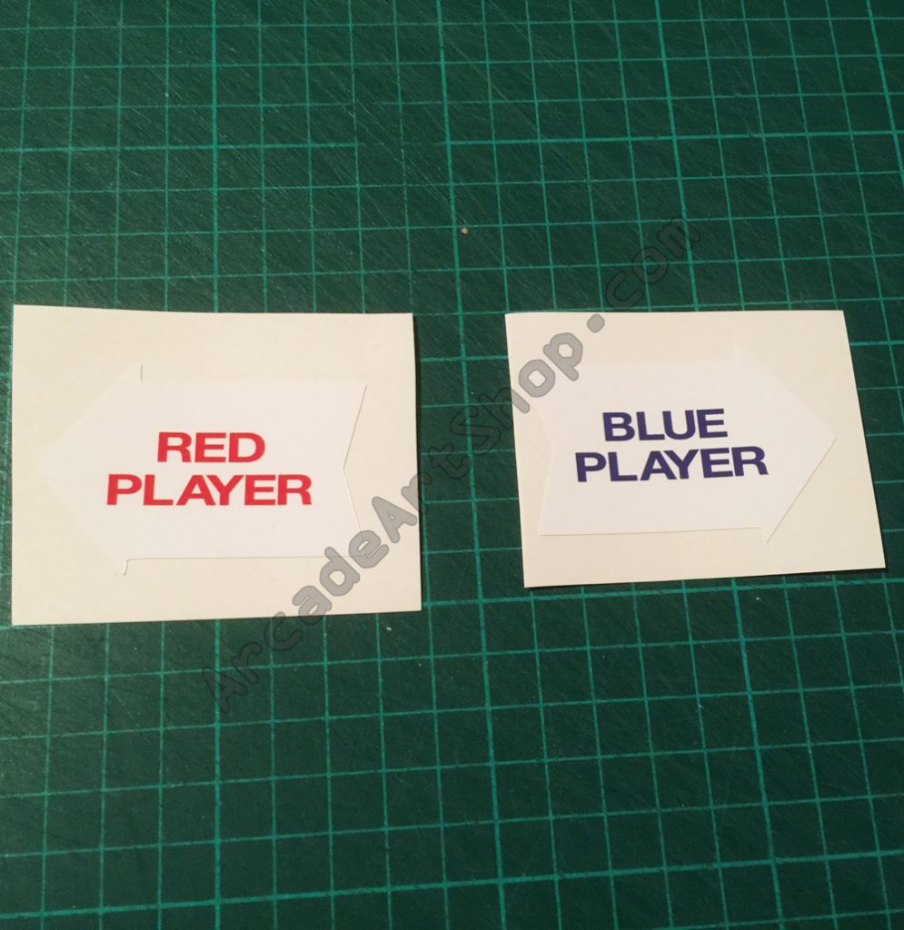 Salamander coin entry arrow decals pair – Arcade Art Shop