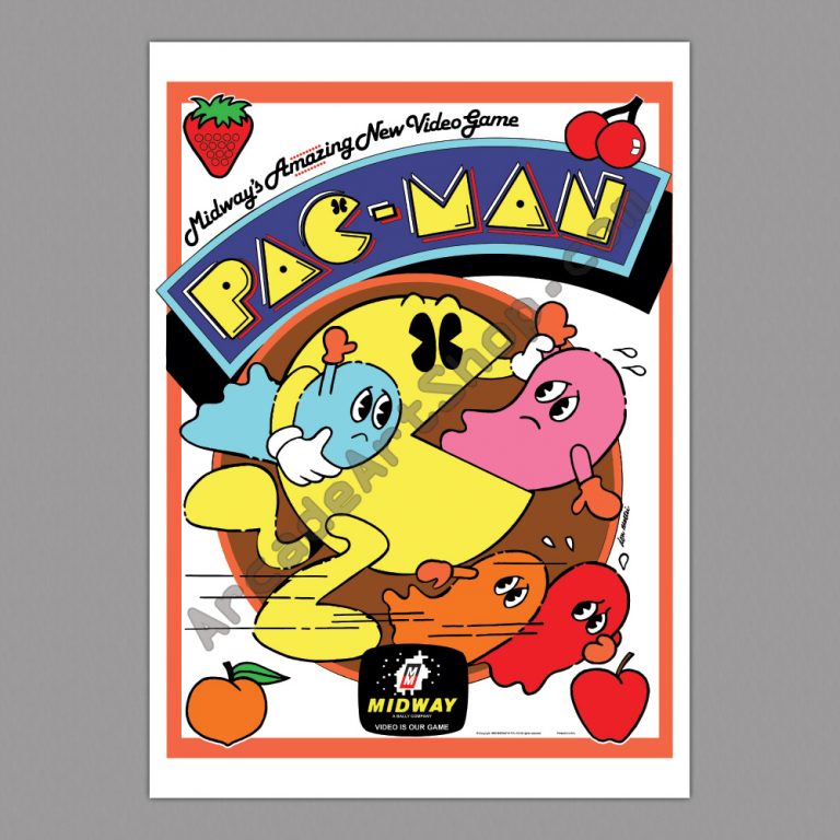 Pac-Man large arcade Poster 50x70cm pacman – Arcade Art Shop