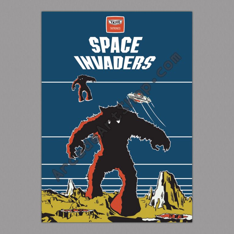 Space Invaders large arcade Poster 50x70cm – Arcade Art Shop