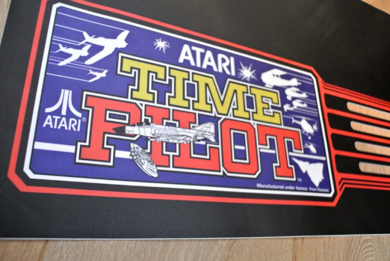 Time Pilot Atari Ireland/Euro Marquee – Arcade Art Shop