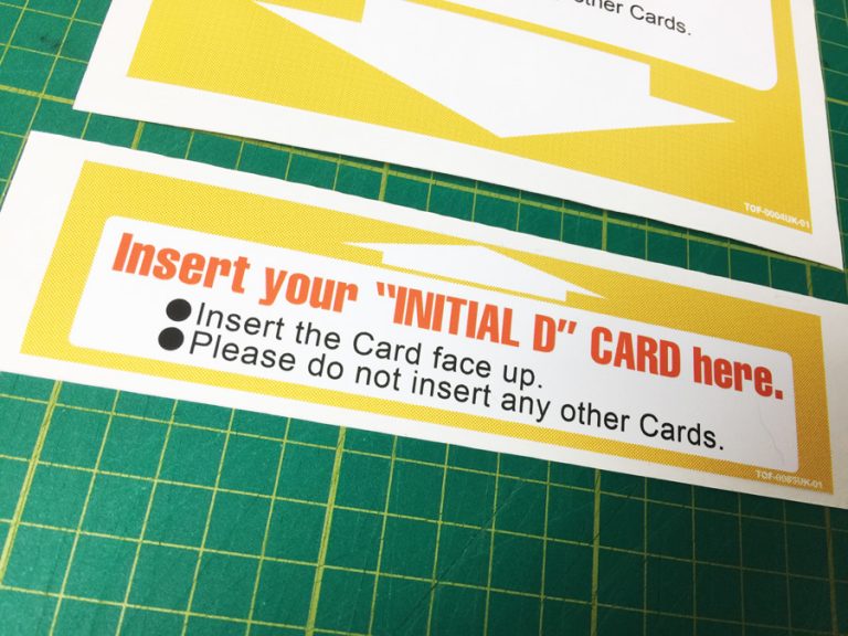 Initial-D Card Reader decals TOF-0005UK TOF-0004UK – Arcade Art Shop