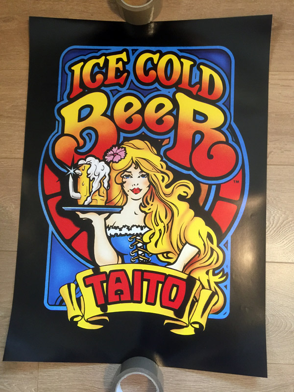 Ice Cold Beer Taito large arcade poster 50 x 70cm - Arcade Art Shop