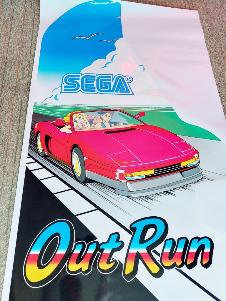 OutRun Mini Cabaret Full Size Side Art – Arcade Art Shop