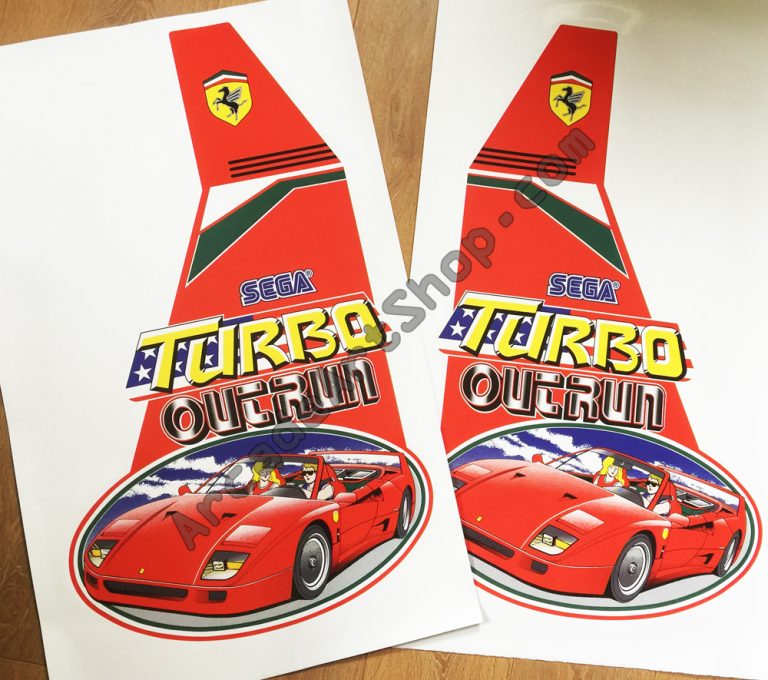 Turbo OutRun Sega cabaret/mini cabinet side art pair – Arcade Art Shop