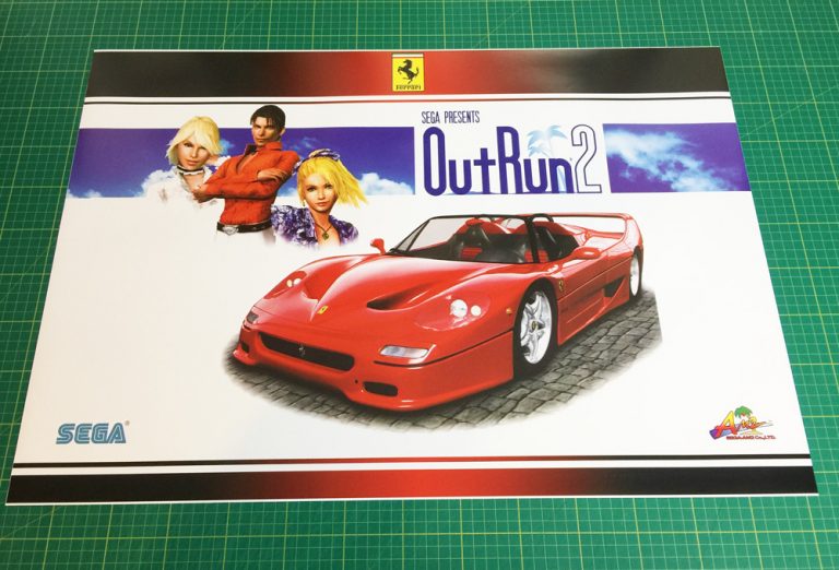 OutRun 2 large arcade poster 70x50cm – Arcade Art Shop