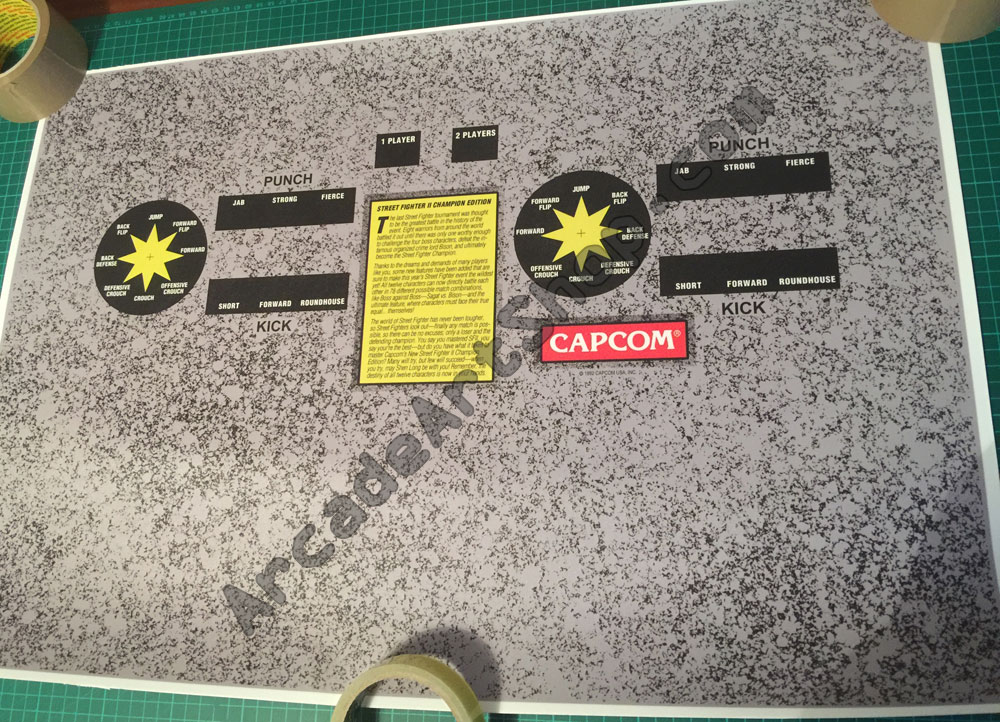 Capcom Street Fighter 2 Champion Edition control panel overlay - Arcade ...
