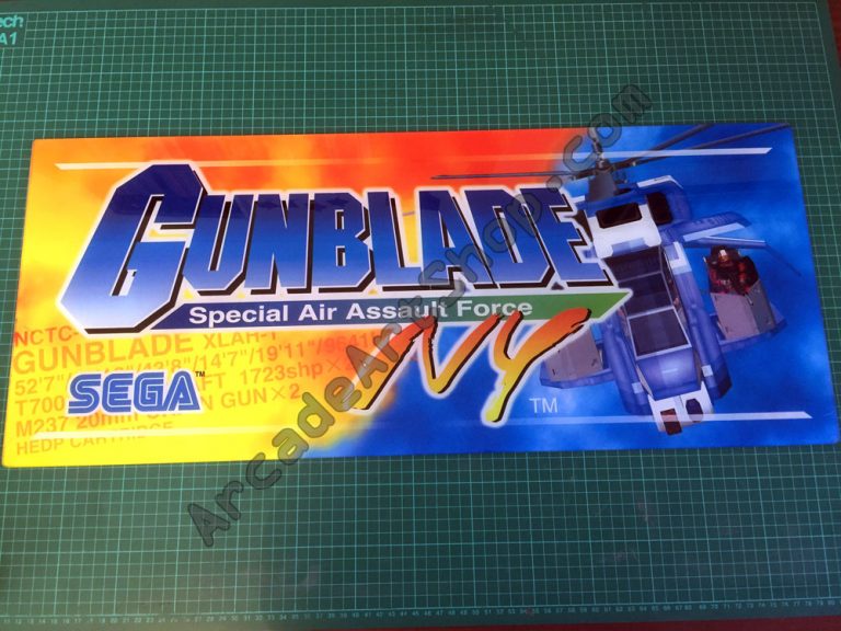 Gunblade NY original Sega perspex marquee *SOLD OUT* – Arcade Art Shop