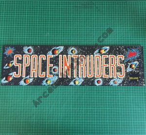 Space Intruders original glass marquee *SOLD OUT* – Arcade Art Shop