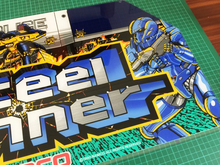 Steel Gunner Namco original perspex marquee *SOLD OUT* – Arcade Art Shop