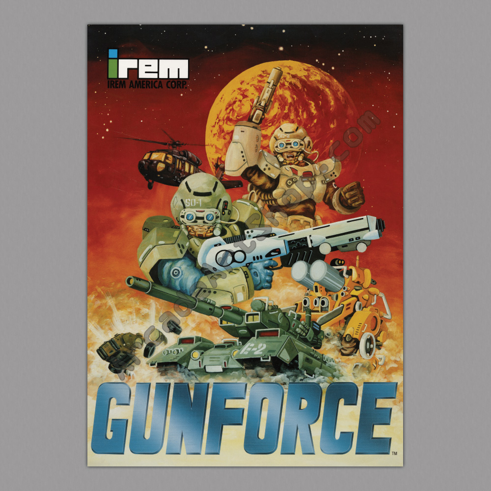 Gunforce Irem large arcade Poster 50x70cm – Arcade Art Shop