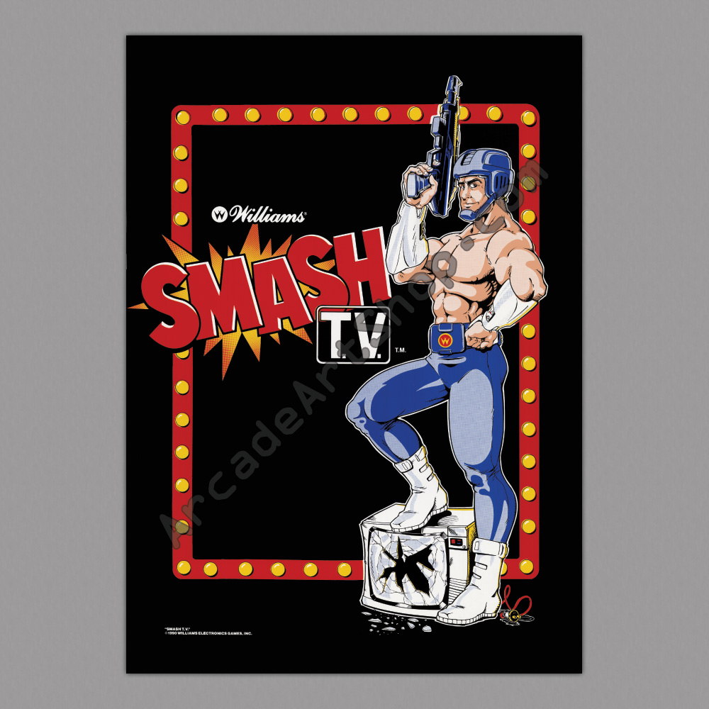 Smash TV large arcade Poster 50x70cm – Arcade Art Shop