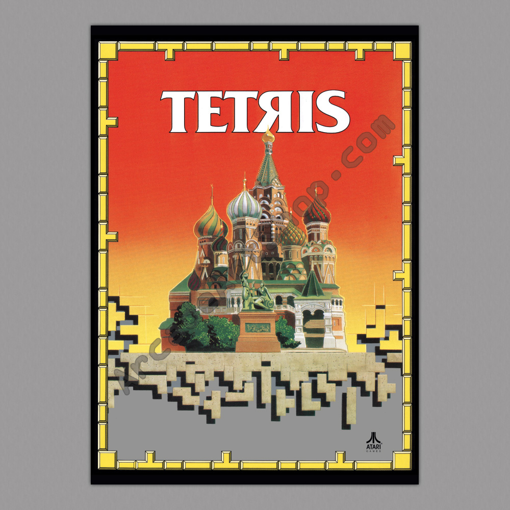 Tetris Atari large arcade Poster 50x70cm – Arcade Art Shop