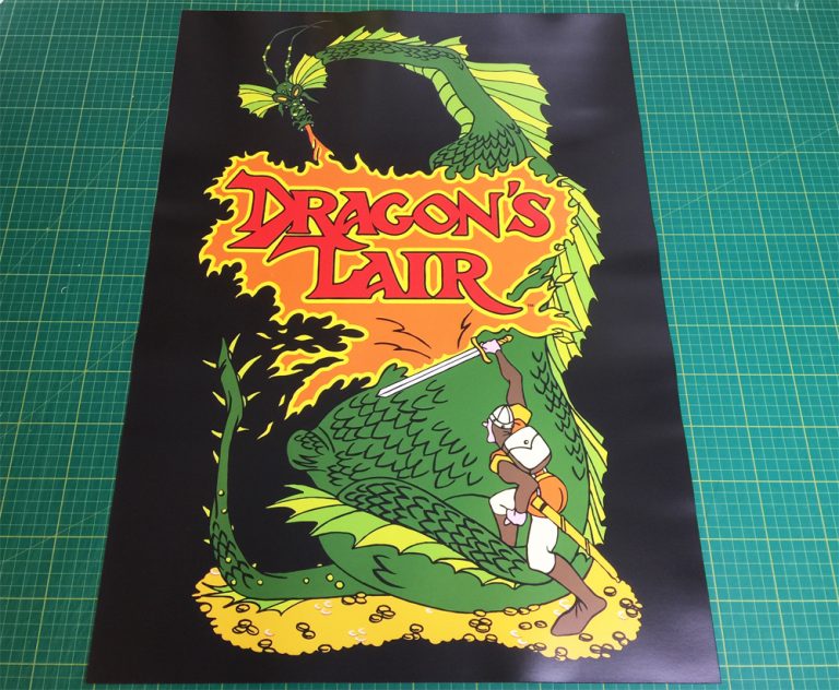 Dragon’s Lair (side art design) Atari large arcade Poster 50x70cm ...