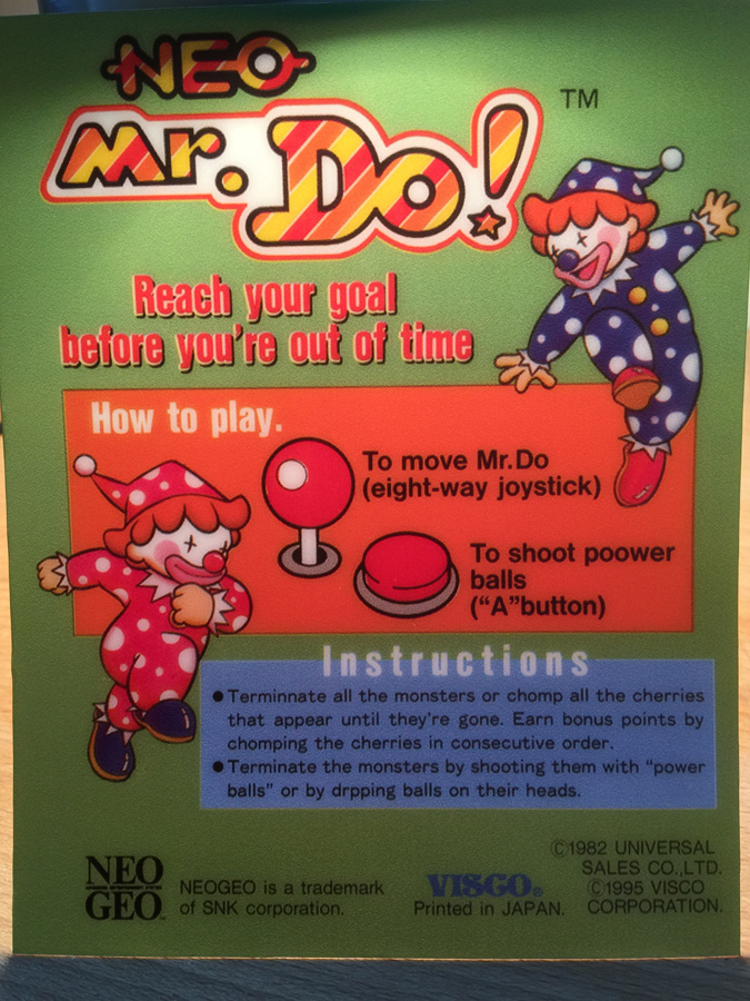 mvs-neo-mr-do – Arcade Art Shop