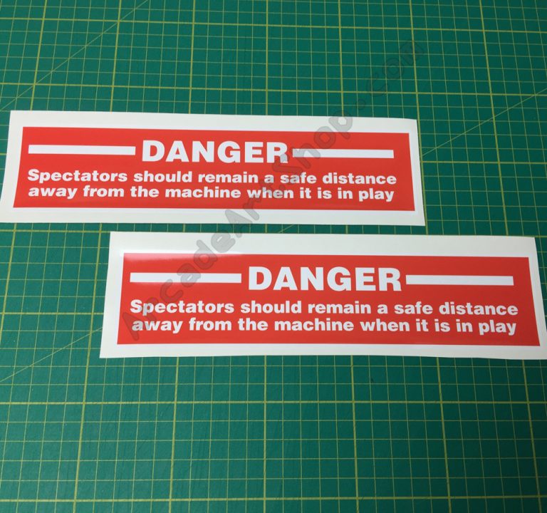 Sega DLX cabinet ‘DANGER’ warning stickers. OutRun, Afterburner etc ...
