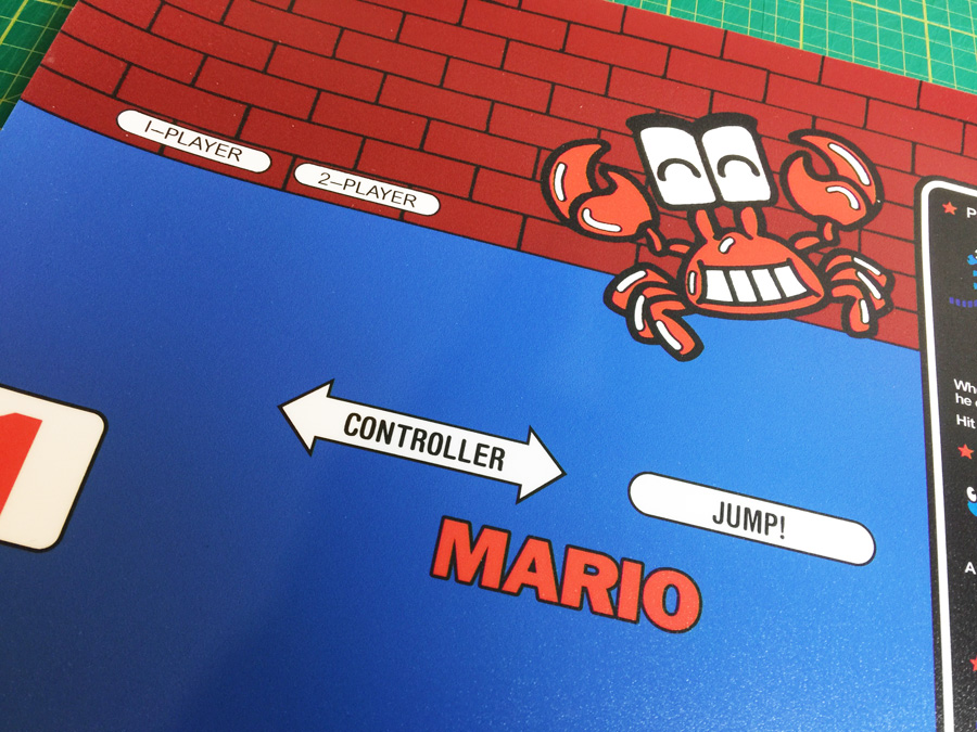 Mario Bros. control panel overlay CPO, Widebody – Arcade Art Shop