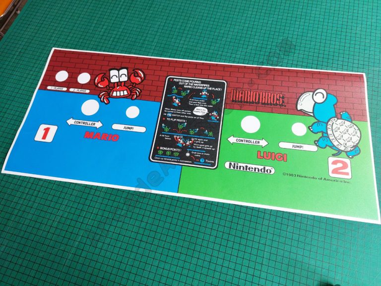 Mario Bros. control panel overlay CPO, (widebody) – Arcade Art Shop