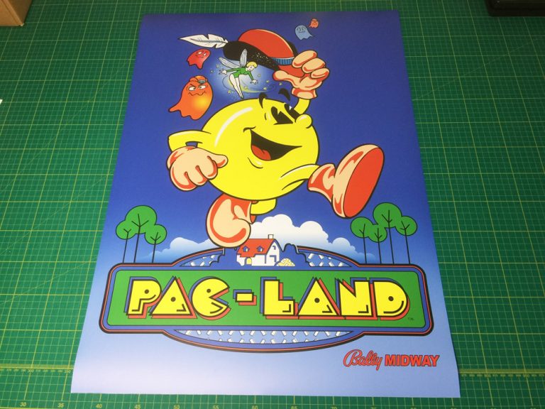 Pac-Land Midway large arcade poster 50 x 70cm pacland – Arcade Art Shop