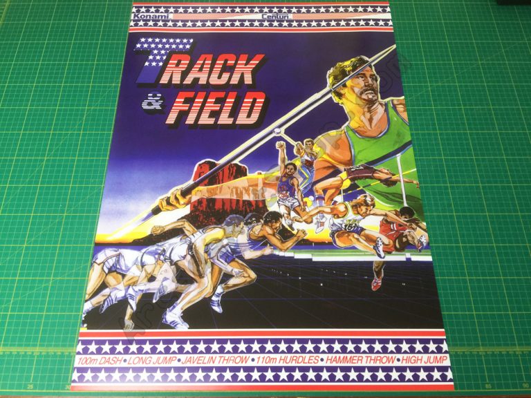 Track & Field Konami large arcade poster 50 x 70cm – Arcade Art Shop