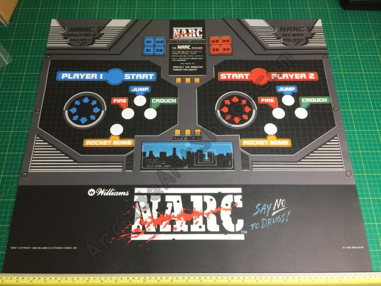 NARC Williams control panel overlay CPO – Arcade Art Shop