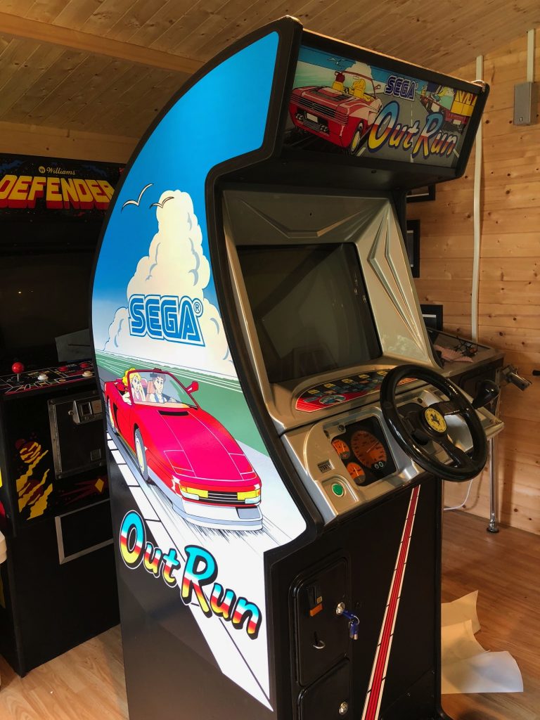 OutRun Upright side art pair (USA cabinet) – Arcade Art Shop