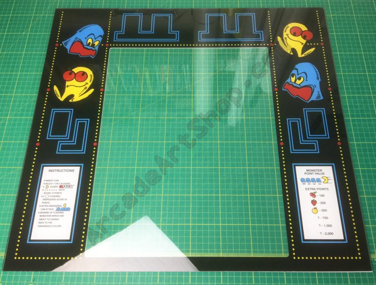 Pac-Man upright Perspex Bezel pacman – Arcade Art Shop