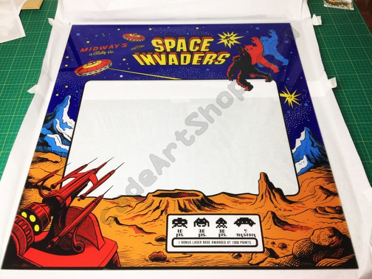 Midway Space Invaders perspex/plexi bezel – Arcade Art Shop