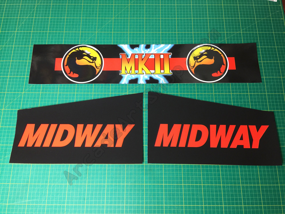 Mortal Kombat II control panel box decals – Arcade Art Shop