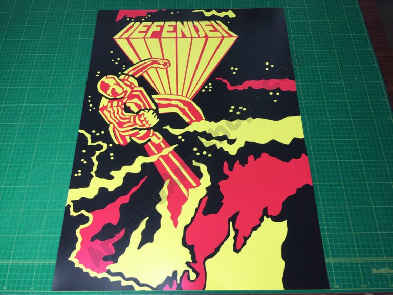 Defender large arcade Poster 50x70cm – Arcade Art Shop