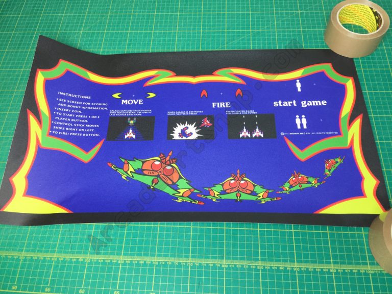 Galaga control panel overlay cpo – Arcade Art Shop