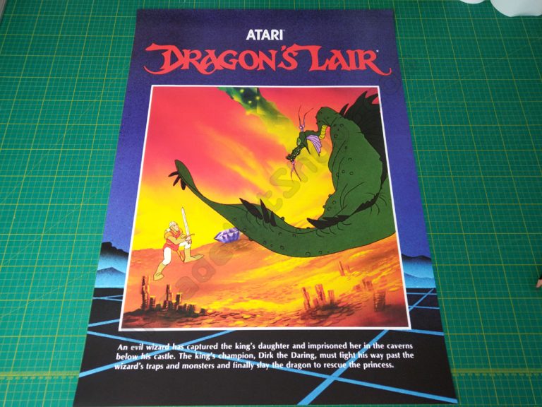 Dragon’s Lair large arcade poster 50x70cm Dragons Lair – Arcade Art Shop