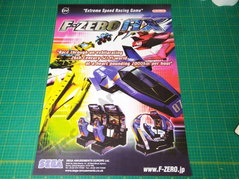 F-Zero AX large arcade poster 50x70cm – Arcade Art Shop