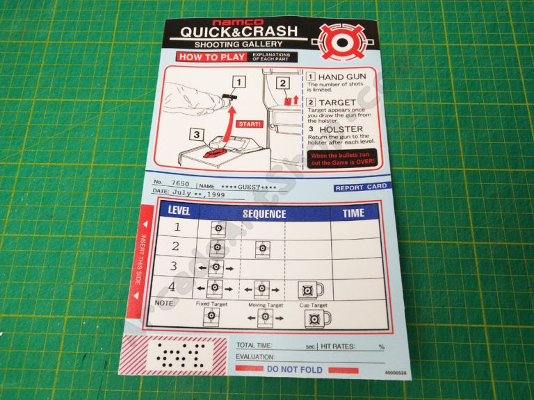 Quick & Crash instruction decal 40000538 – Arcade Art Shop