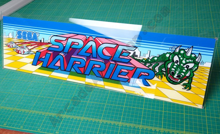 Space Harrier perspex/plexi marquee – Arcade Art Shop