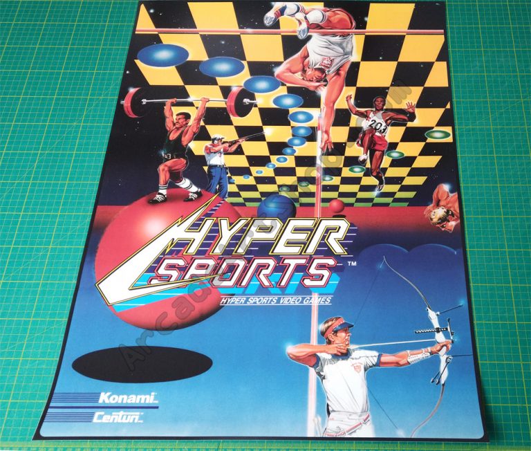 Hyper Sports large arcade poster 50x70cm – Arcade Art Shop