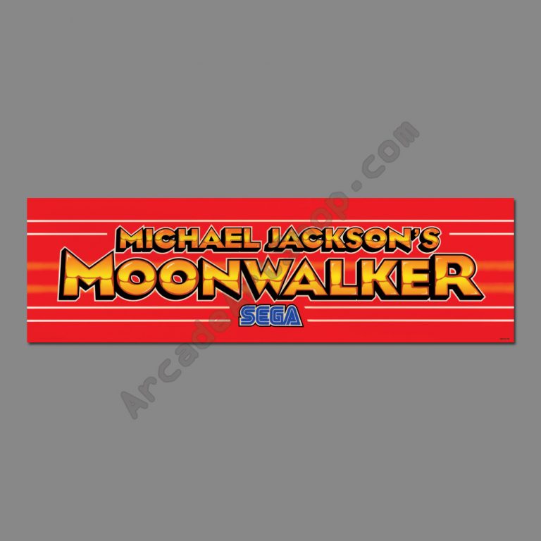 Moonwalker marquee (UK/Euro dedicated cabinet version) – Arcade Art Shop