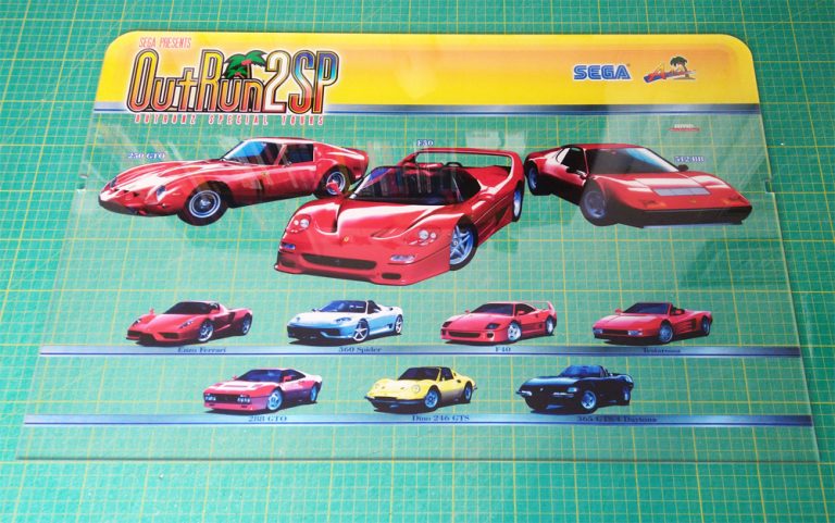 OutRun 2 SP special perspex Topper/Pop marquee board – Arcade Art Shop