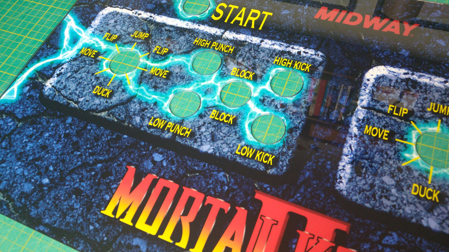 Mortal Kombat II MK2 perspex/plexi control panel – Arcade Art Shop