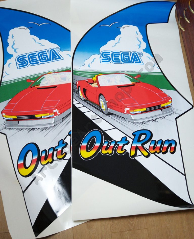 OutRun Upright side art pair (UK/Euro cabinet) – Arcade Art Shop