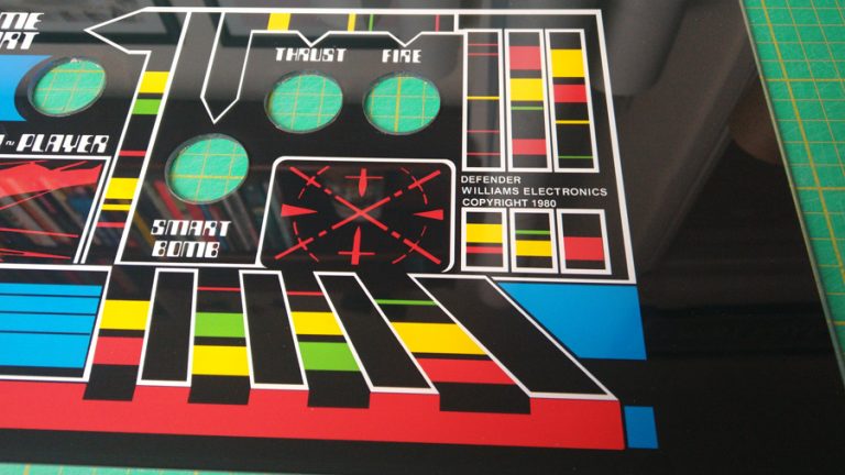 Defender perspex/plexi control panel overlay cpo – Arcade Art Shop