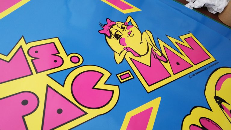 Ms. Pac-Man side art pair (Midway upright cabinet) miss pacman – Arcade ...