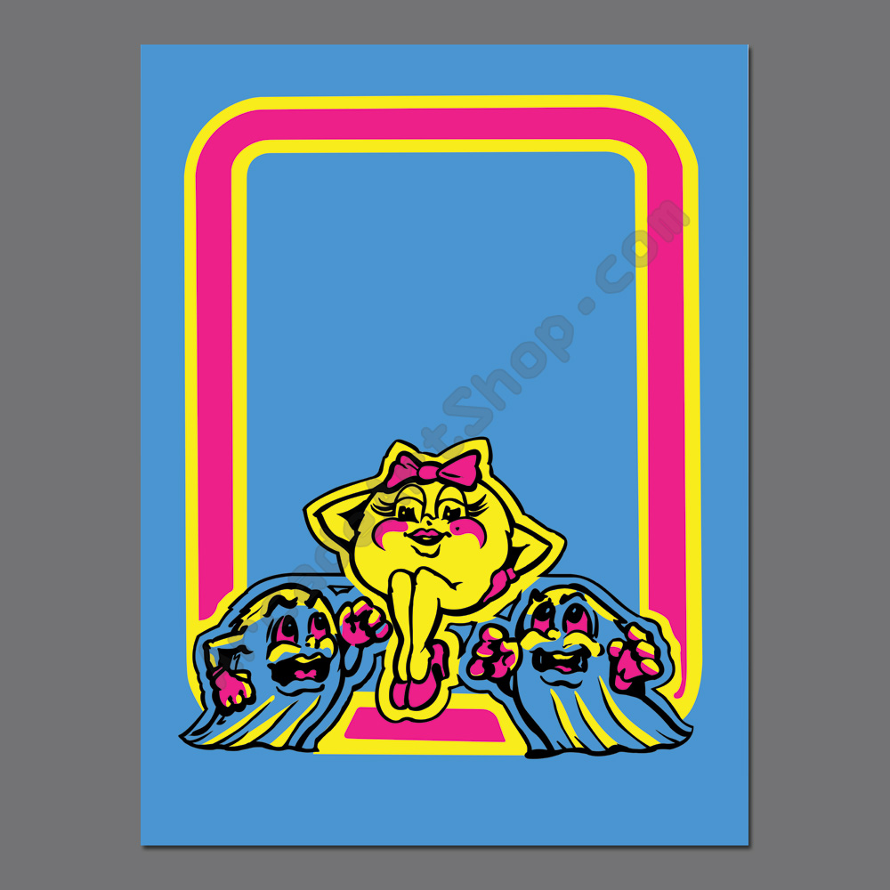 Ms. Pac-Man kickplate artwork (Midway upright) miss pacman – Arcade Art ...