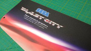 Repro Sega Blast City 1 player control panel with overlay 1L6B – Arcade Art Shop