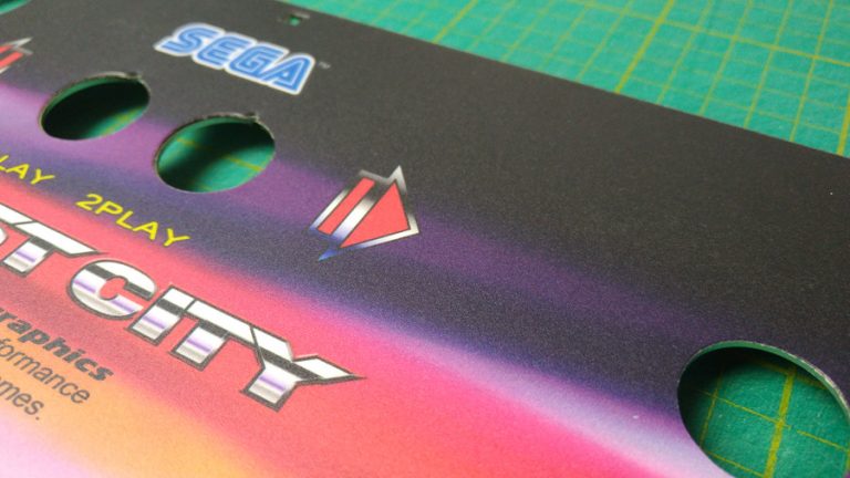 Repro Sega Blast City 2 player control panel with overlay 2L12B 2P ...