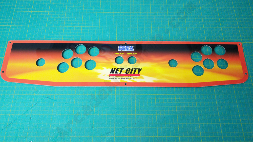 Repro Sega Net City 2 player control panel with overlay 2L12B – Arcade Art Shop