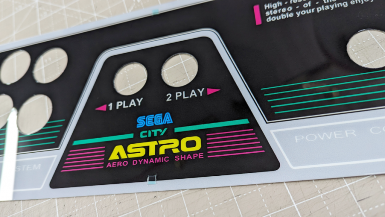Repro Sega Astro City 2 player control panel with overlay 2L12B – Arcade Art Shop
