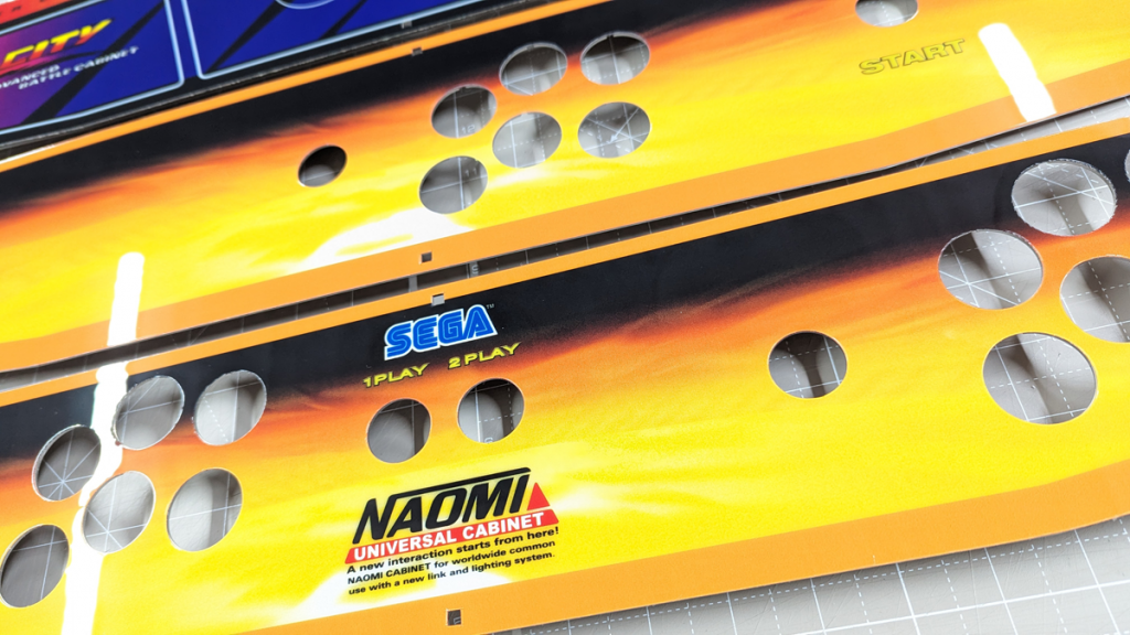 Repro Sega Naomi Universal 1 player control panel with overlay 1L6B – Arcade Art Shop